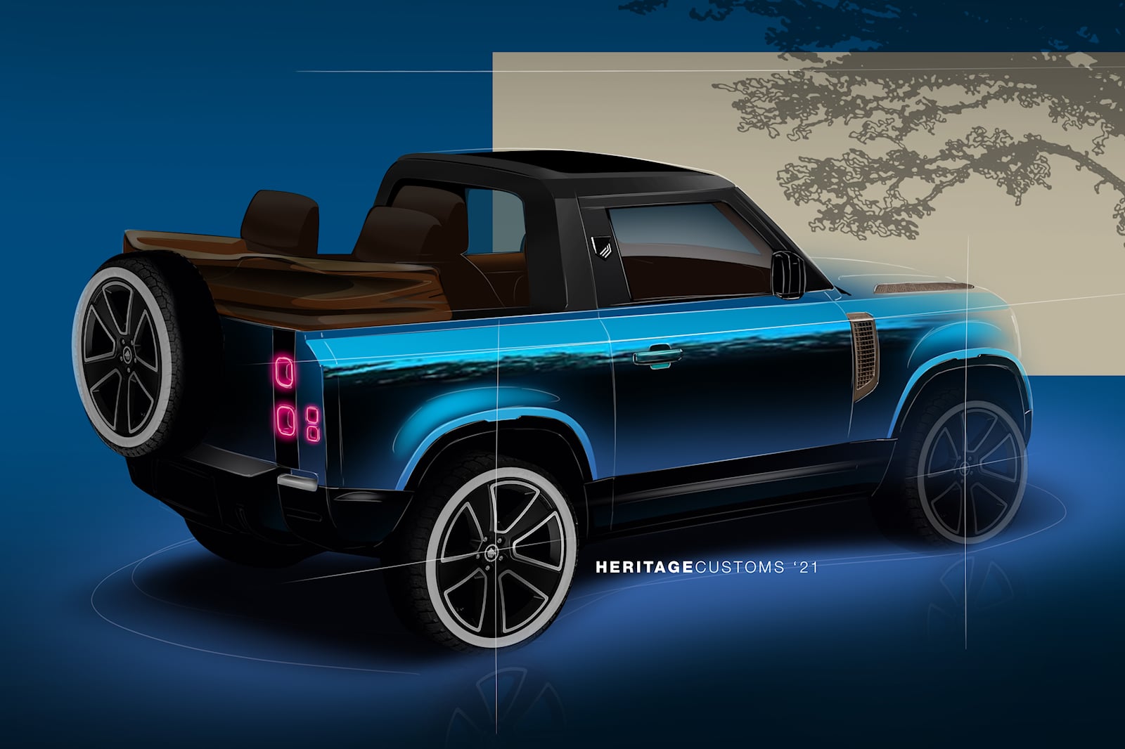Land Rover Defender diventa cabrio grazie ad Heritage Customs